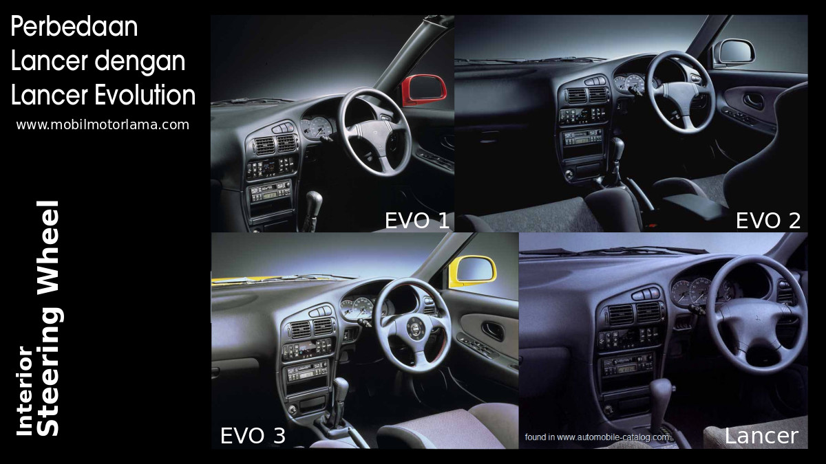 Perbedaan Lancer Evolution 1/2/3 dengan Lancer Lokal