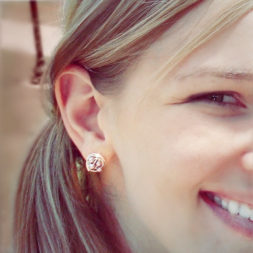 V*Dazzled by Victoria Ruhl: Signature Wire Wrapped Studs Real Life Photos