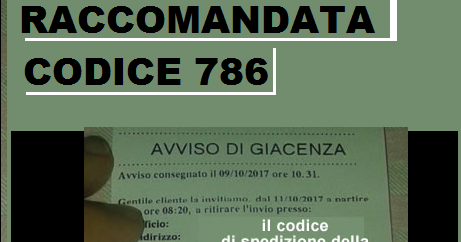 Raccomandata codice 786, si tratta di una multa?