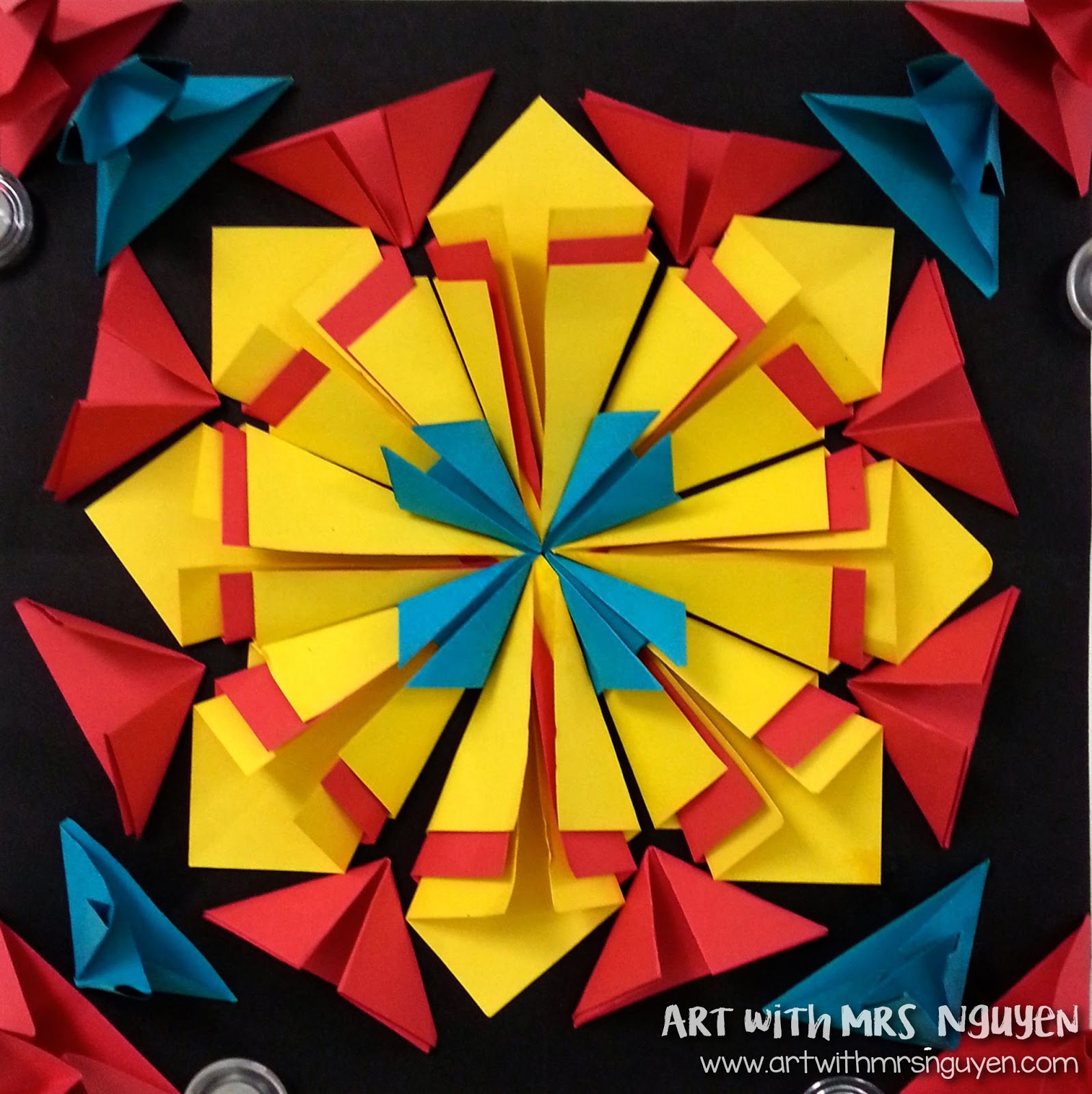 Radial Paper Relief Sculptures Part II (5th) | Art with Mrs. Nguyen