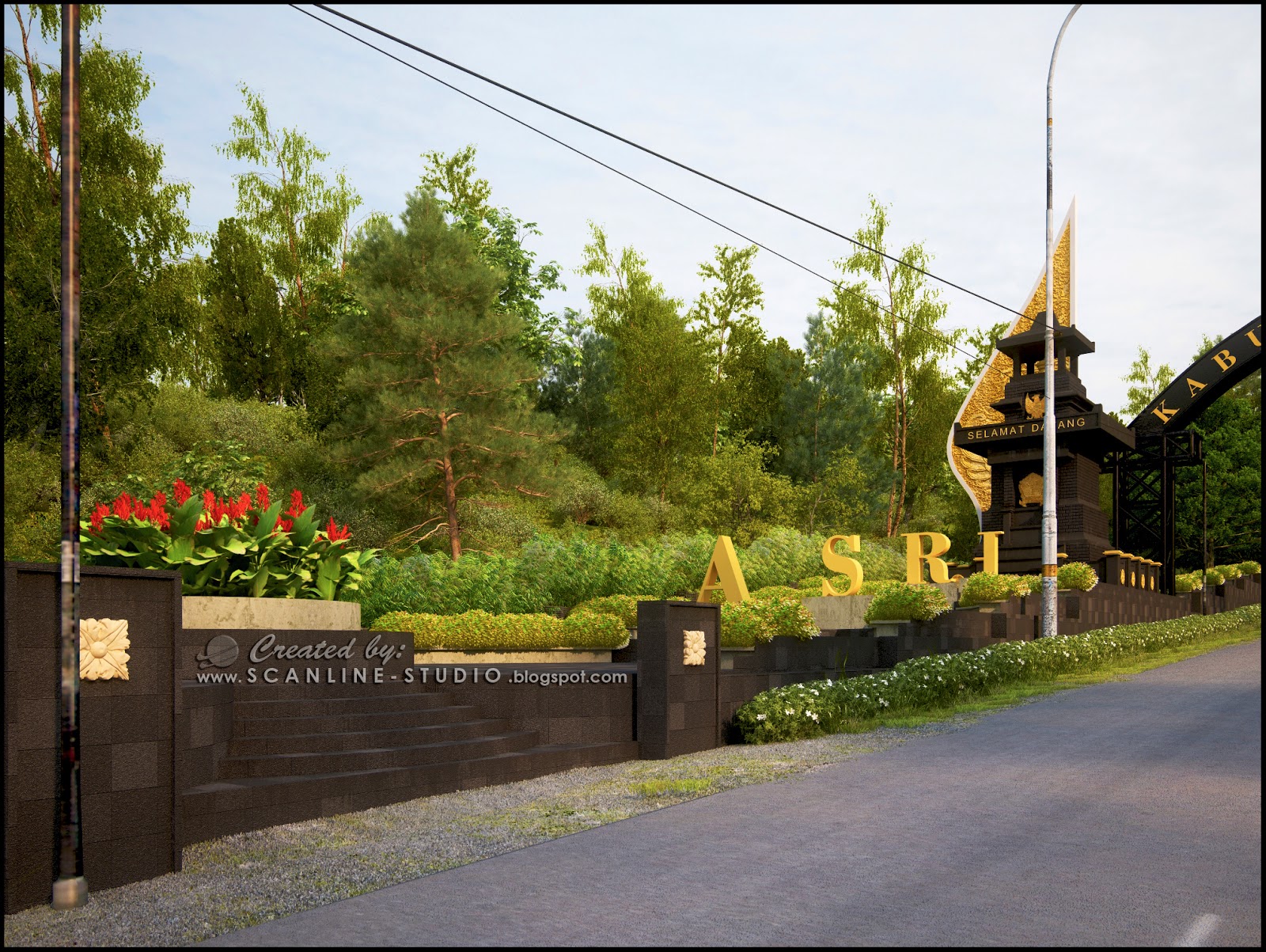 Scanline Art Gallery: GATEWAY CITY PARK OF WONOSOBO