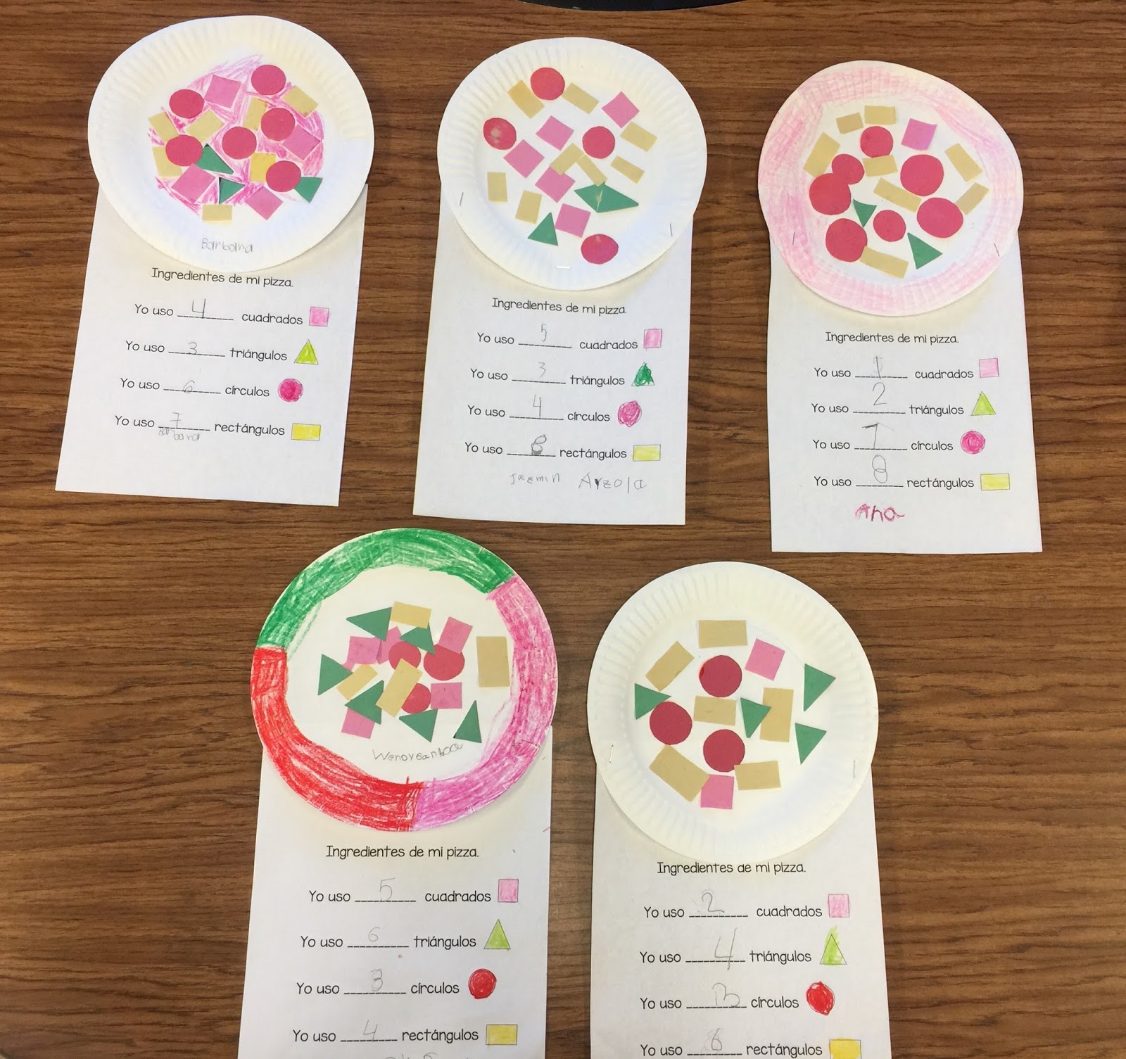 baul de ilusiones: Pizza de figuras geométricas