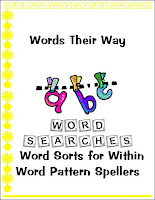 Life, Love, Literacy: Words Their Way Word Searches