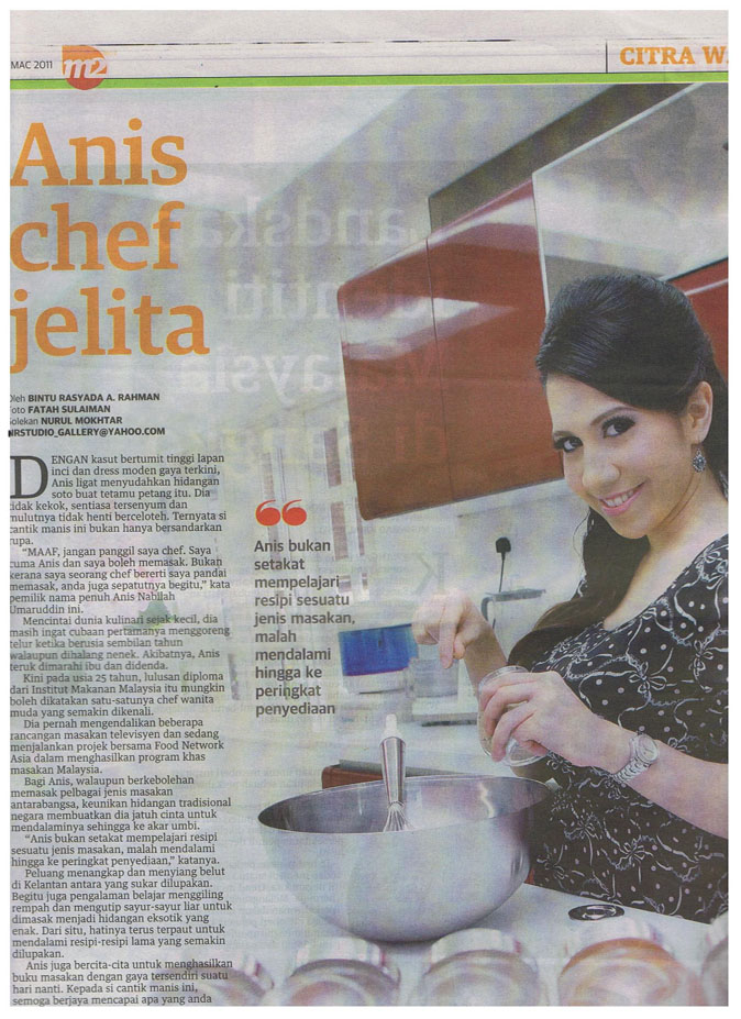 "NRstudio Gallery": Mingguan Malaysia "Citra W@nita " -Chef Anis Nabilah