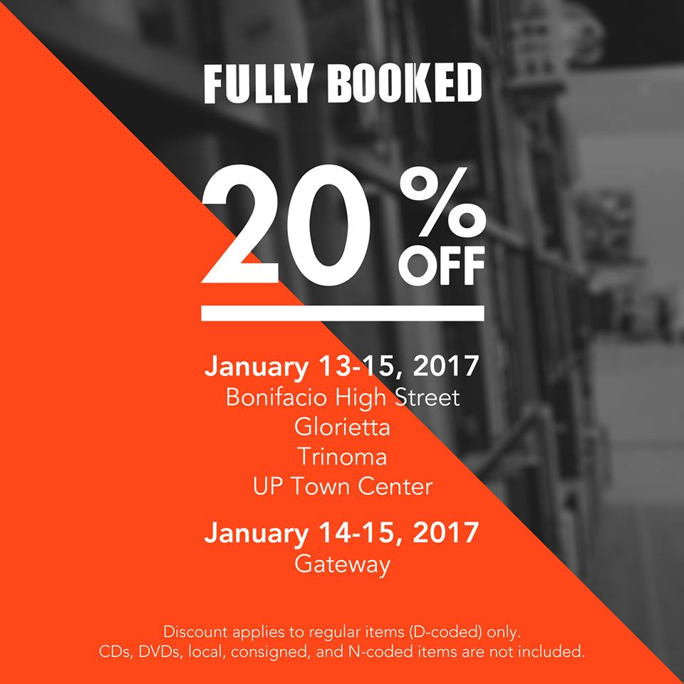 Manila Shopper: Fully Booked Weekend SALE: Jan 13-15 2017