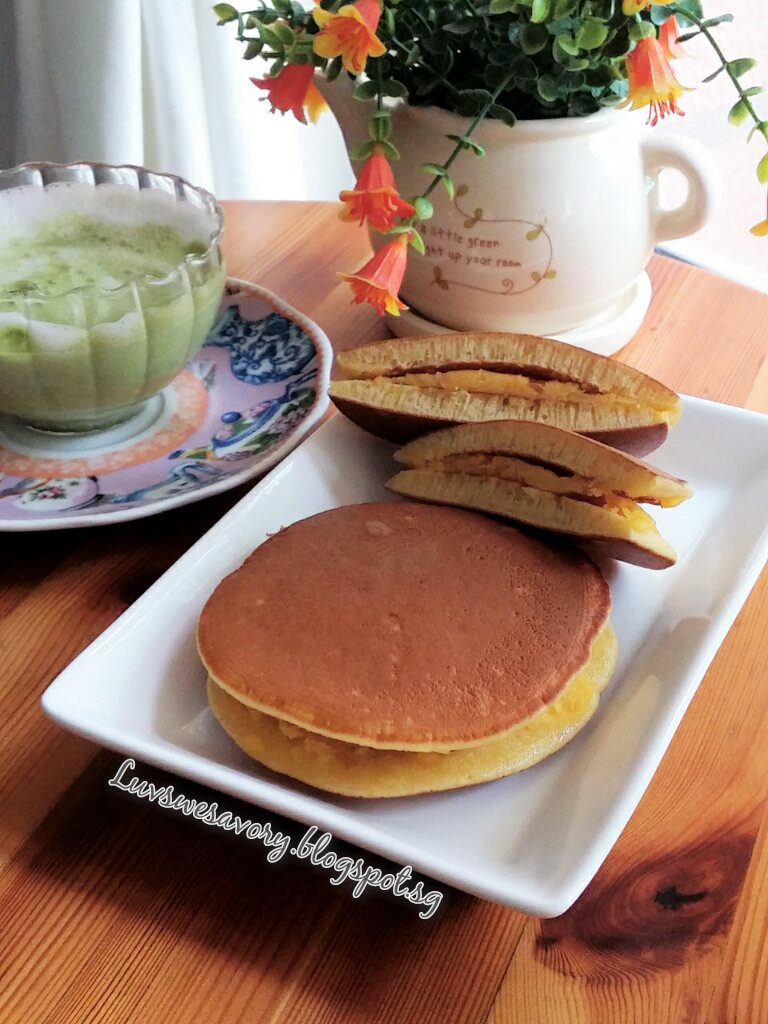 Luvswesavory: Dorayaki (II) with Salted Egg Yolk Custard Filling