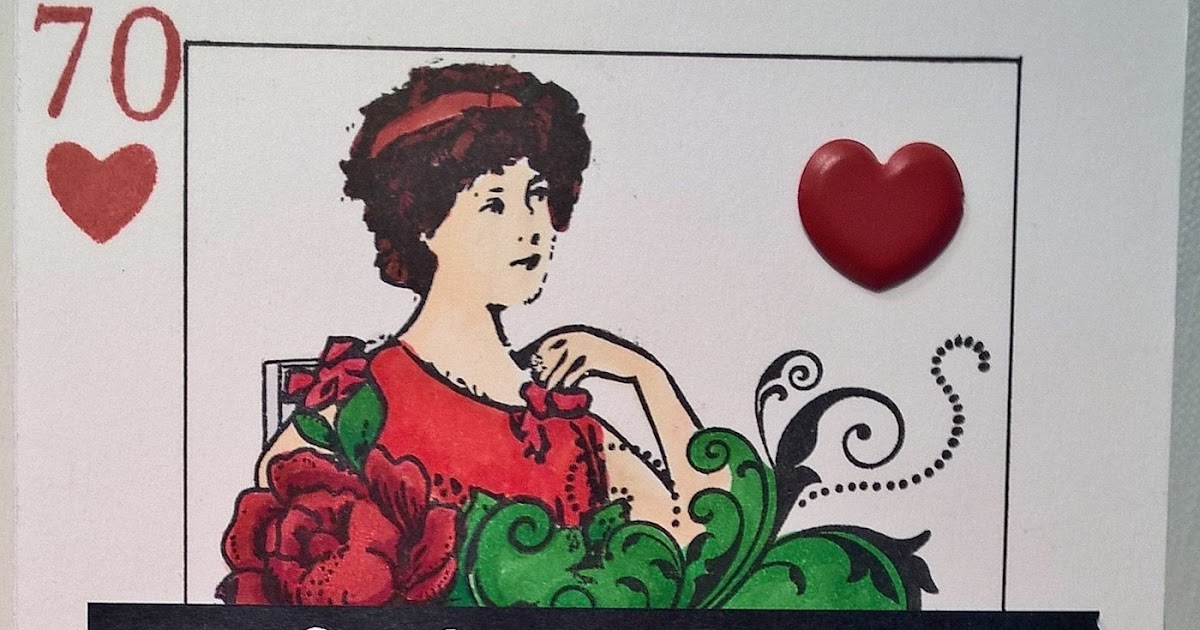 Taitoarkisto: 70-vuotiskortti: Herttakuningatar