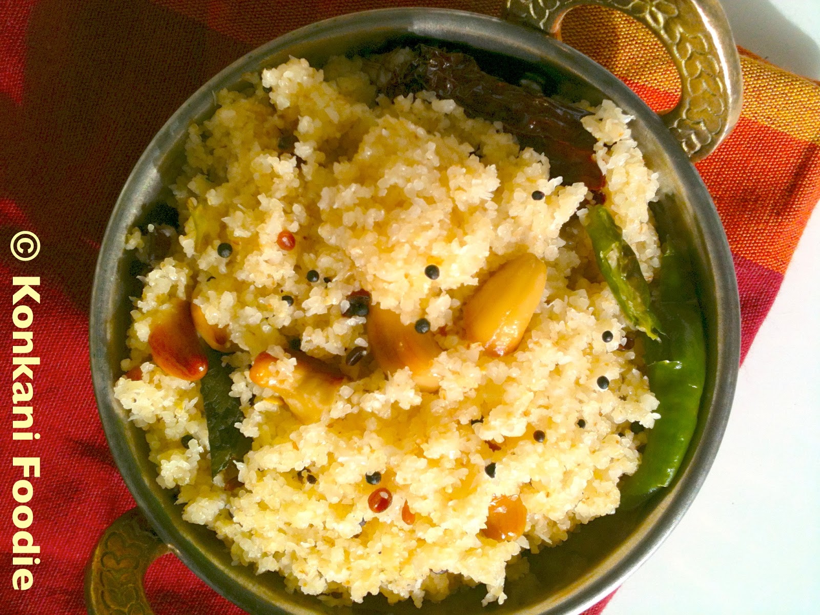 Konkani Foodie: Bansi Rava Upma | Broken Wheat Upma (Bansi Rava Rulav)