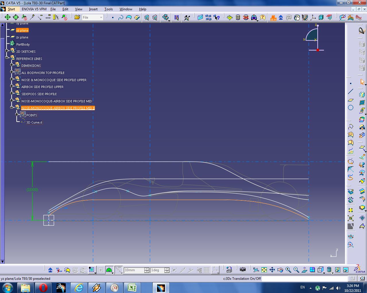 Scratchbuilding a 1/20 scale F1 replica: F1 car design in Catia V5 iii
