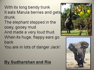 Mrs. Whillier's Wonder kids!: Elephant Poems