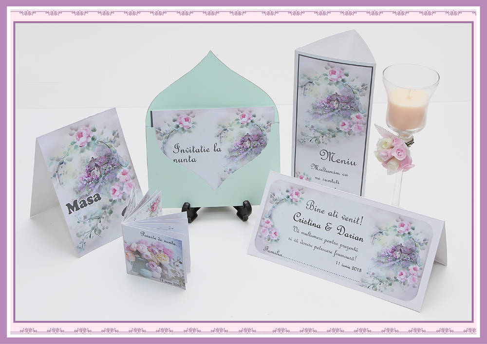 BebeStudio11.com - Invitatii Nunta‎ si Botez: Asortate Nunta - Tema Vintage