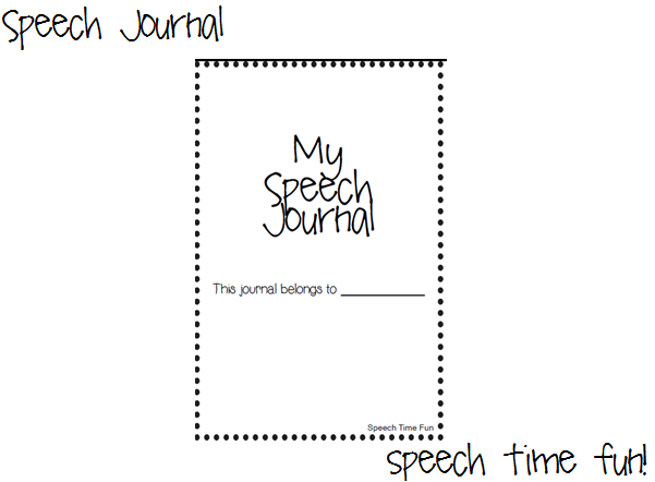 Speech Journals! - Speech Time Fun: Speech and Language Activities