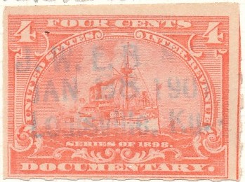 1898 Revenues: Tracking Used Documentary Battleship Revenue Stamp ...