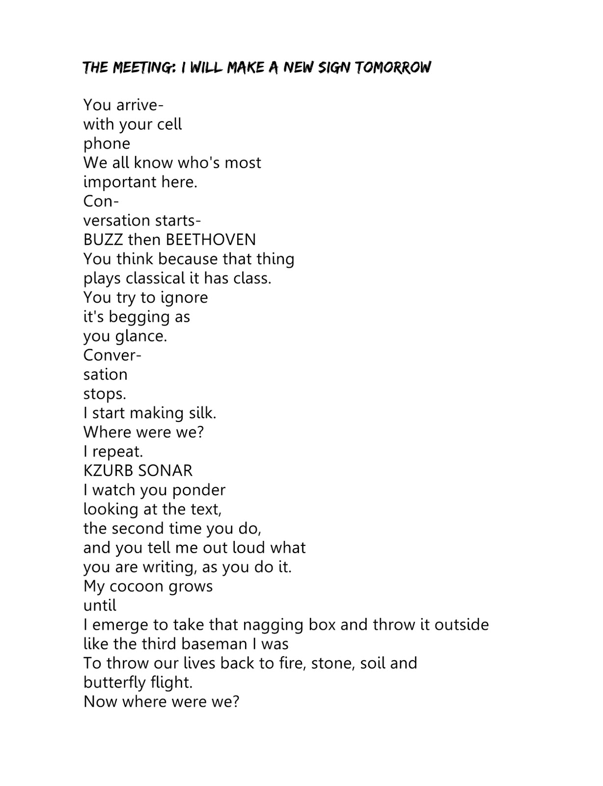 Power of the Flower: Poem for Cell Phone Users