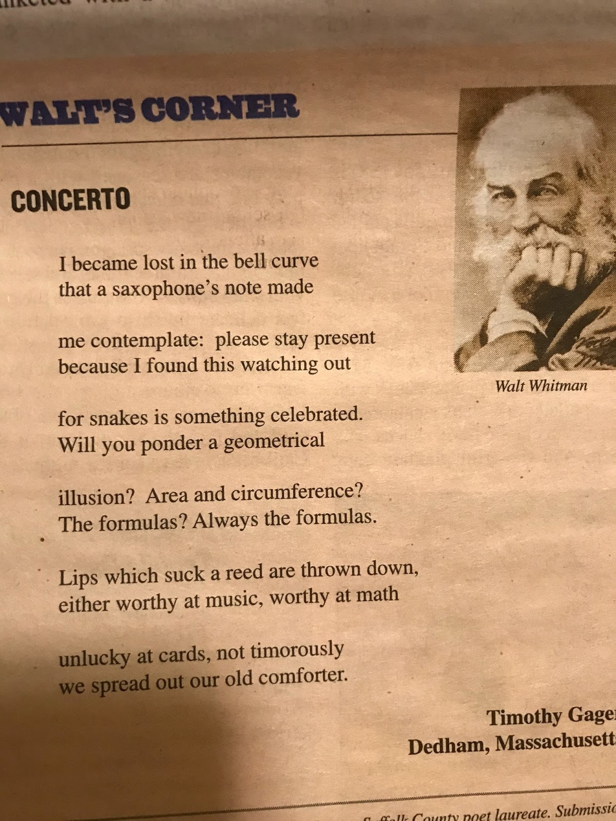 Timothy Gager News: Published in The Long-Islander News, for the second ...