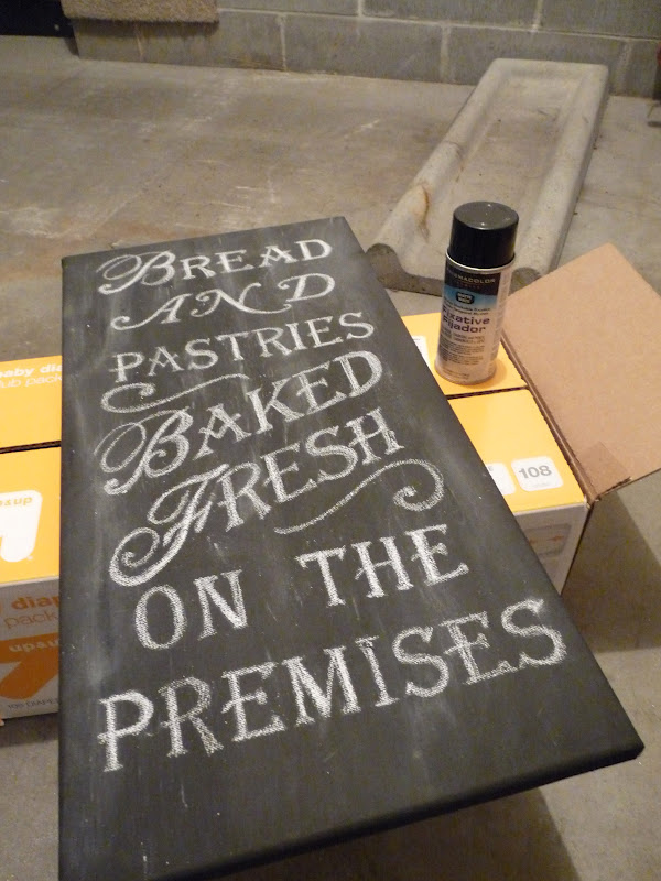 Candace Creations: Chalkboard Bakery Sign on Canvas