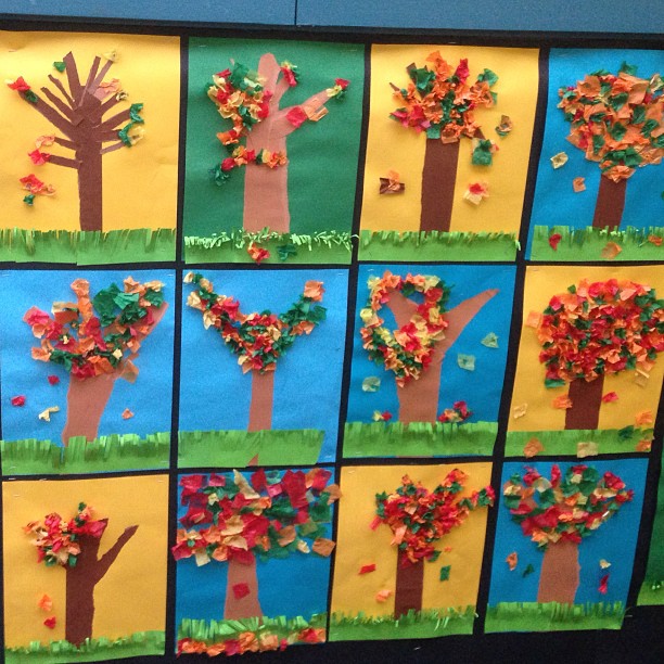 Visual Arts: Autumn Tree Collages