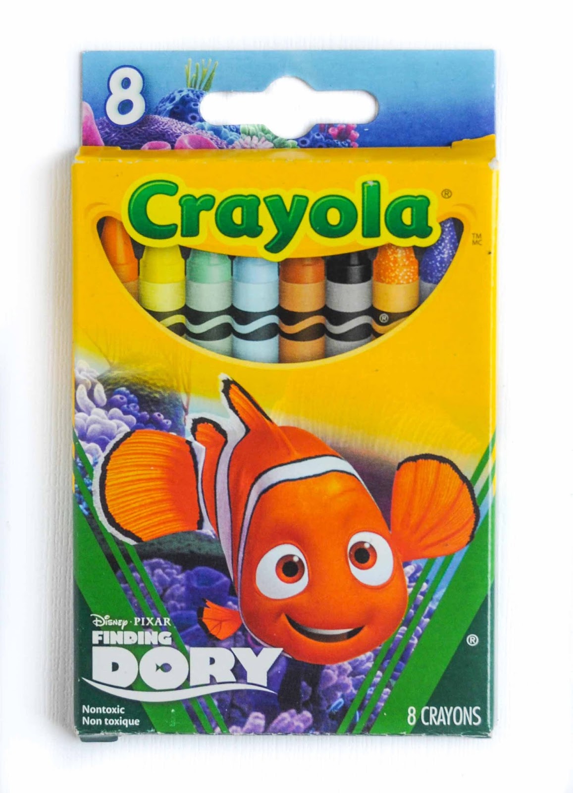 8 Count Finding Dory Themed Crayola Crayons: What's Inside the Box ...