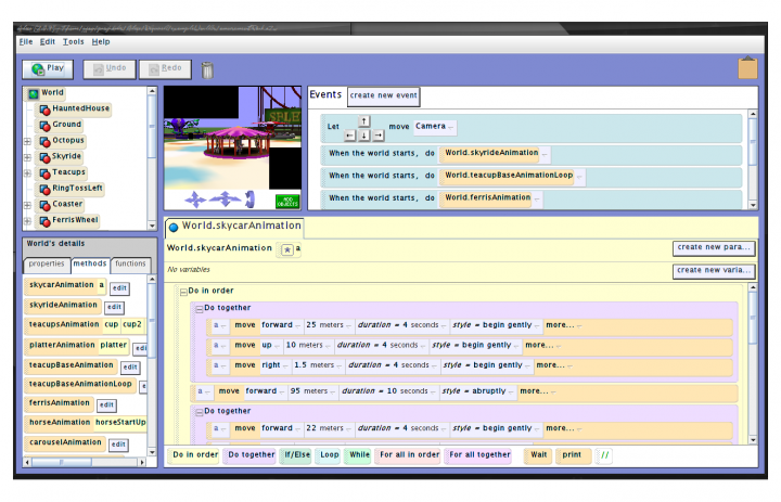 NOVEDADES T.I.C: Alice el programa para aprender a programar en 3D