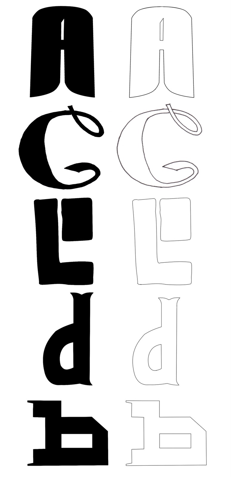 Anamtomy Of Type - Creating Letterforms | Design Practice