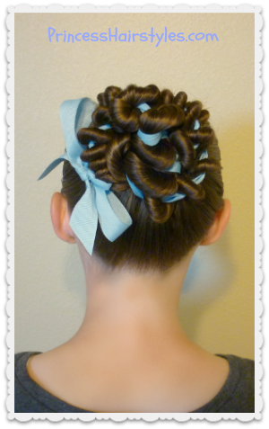 Ribbon Coiled Bun Hairstyle Tutorial | Hairstyles For Girls - Princess ...