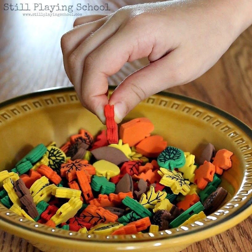 Fine Motor Autumn Leaves Sorting | Still Playing School