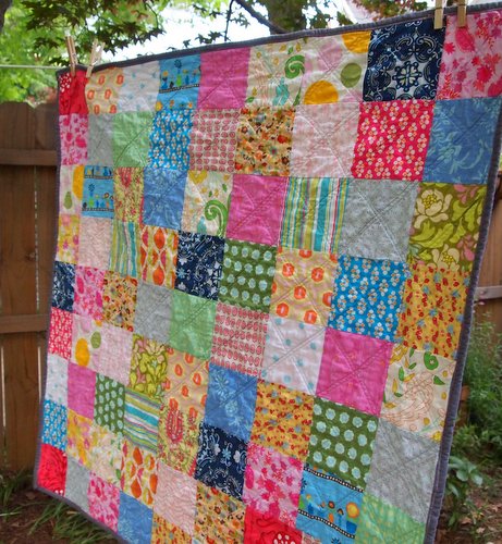 Plum and June: The First Blog Hop News and a Simple Patchwork Quilt