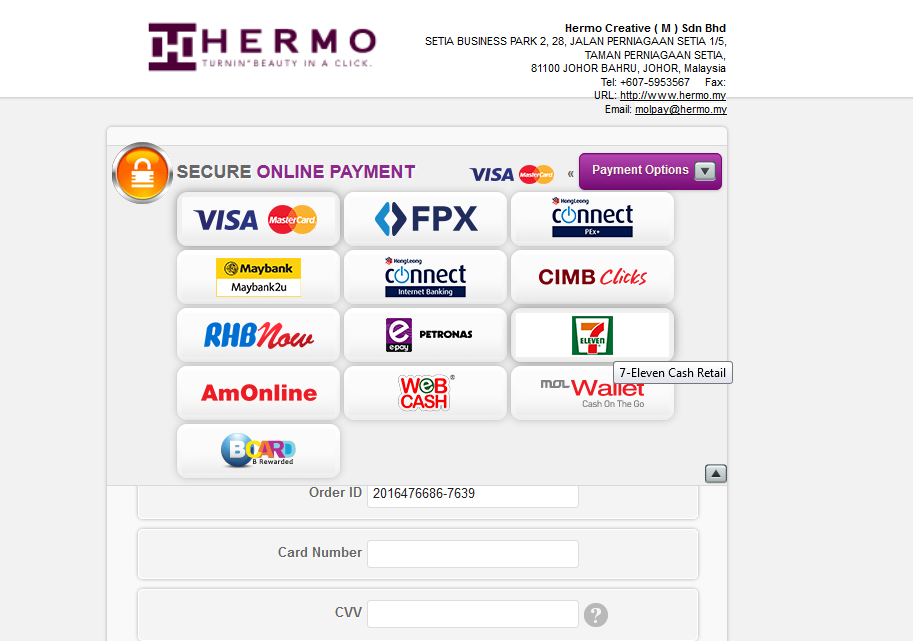 Shopping Hermo.my - Beauty Shop Online via Pay MOLPay Cash at 7-Eleven ...