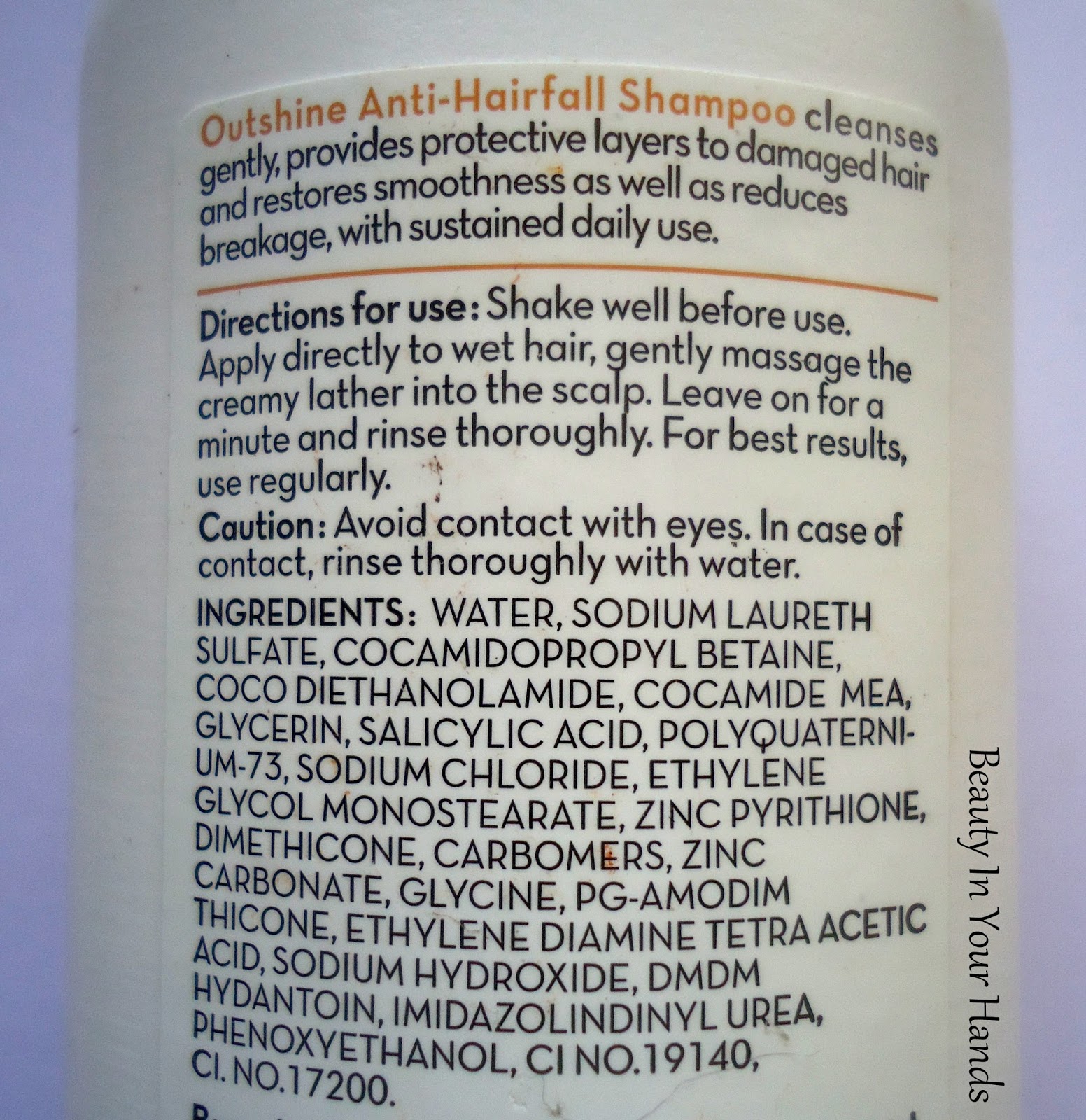Beauty In Your Hands: Outshine anti-hairfall shampoo review