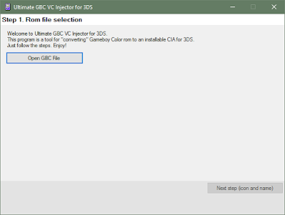 カスタムGBCVC作成方法（Ultimate GBC VC Injector for 3DS）