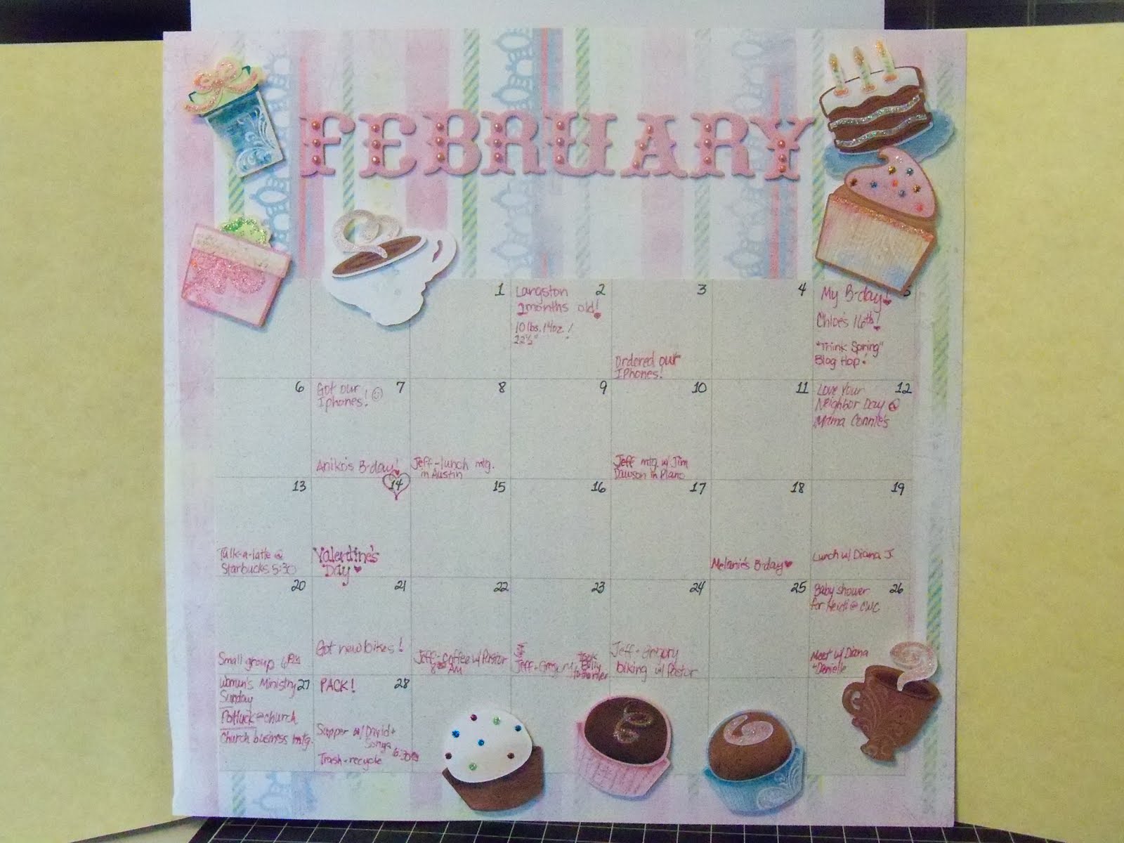 She's a Sassy Lady: Monthly Scrapbook Calendar Pages