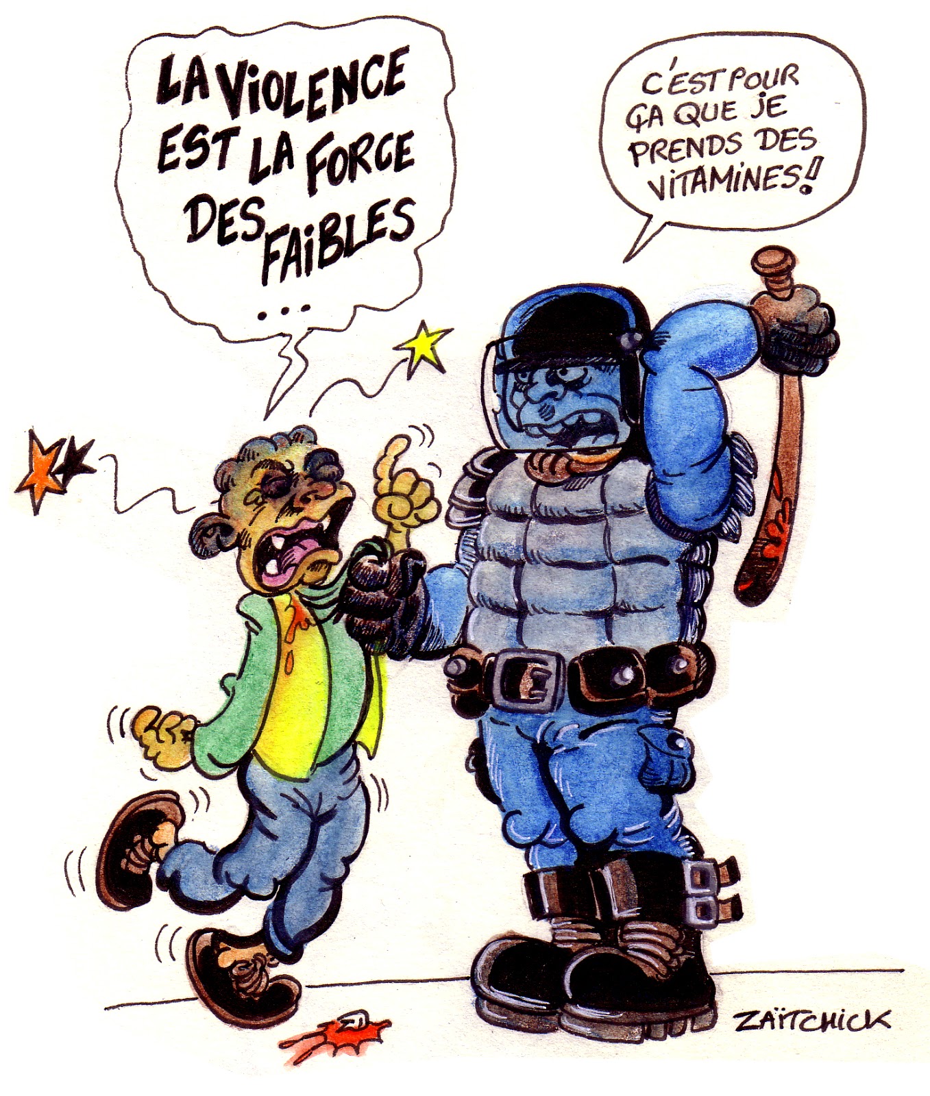 Dessin Police Humour
