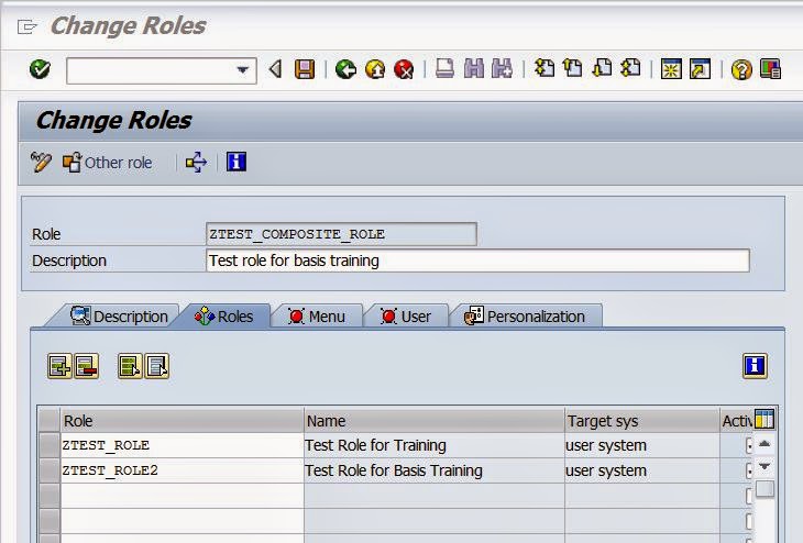 SAP Composite Role Creation