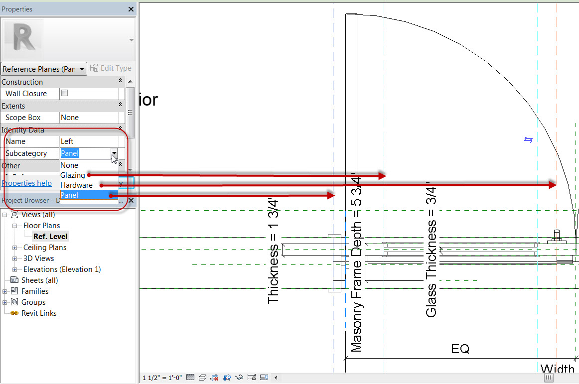 Ideate Solutions: New to Revit 2017: Reference Plane Subcategories