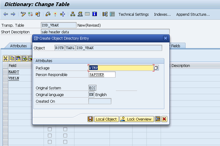 SAP TECH: Creating Transparent Master Table