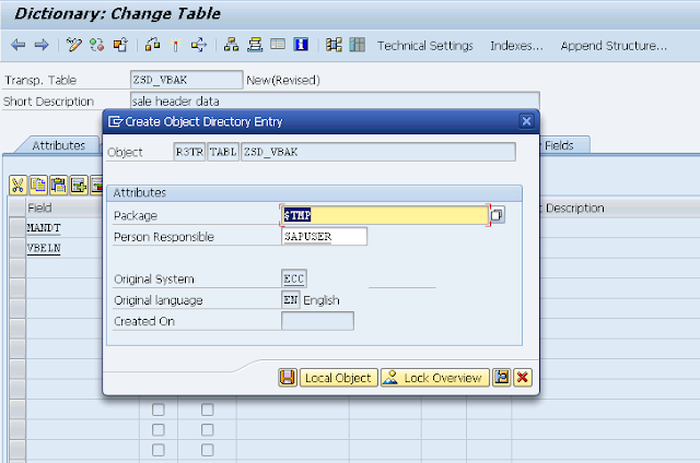 SAP TECH: Creating Transparent Master Table