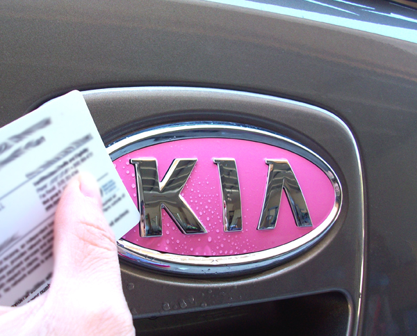 Lipgloss and Razorblades: My weekend project - Pink car logos!!!