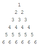 Write a Java program to print the following number pyramid: | JavaKing
