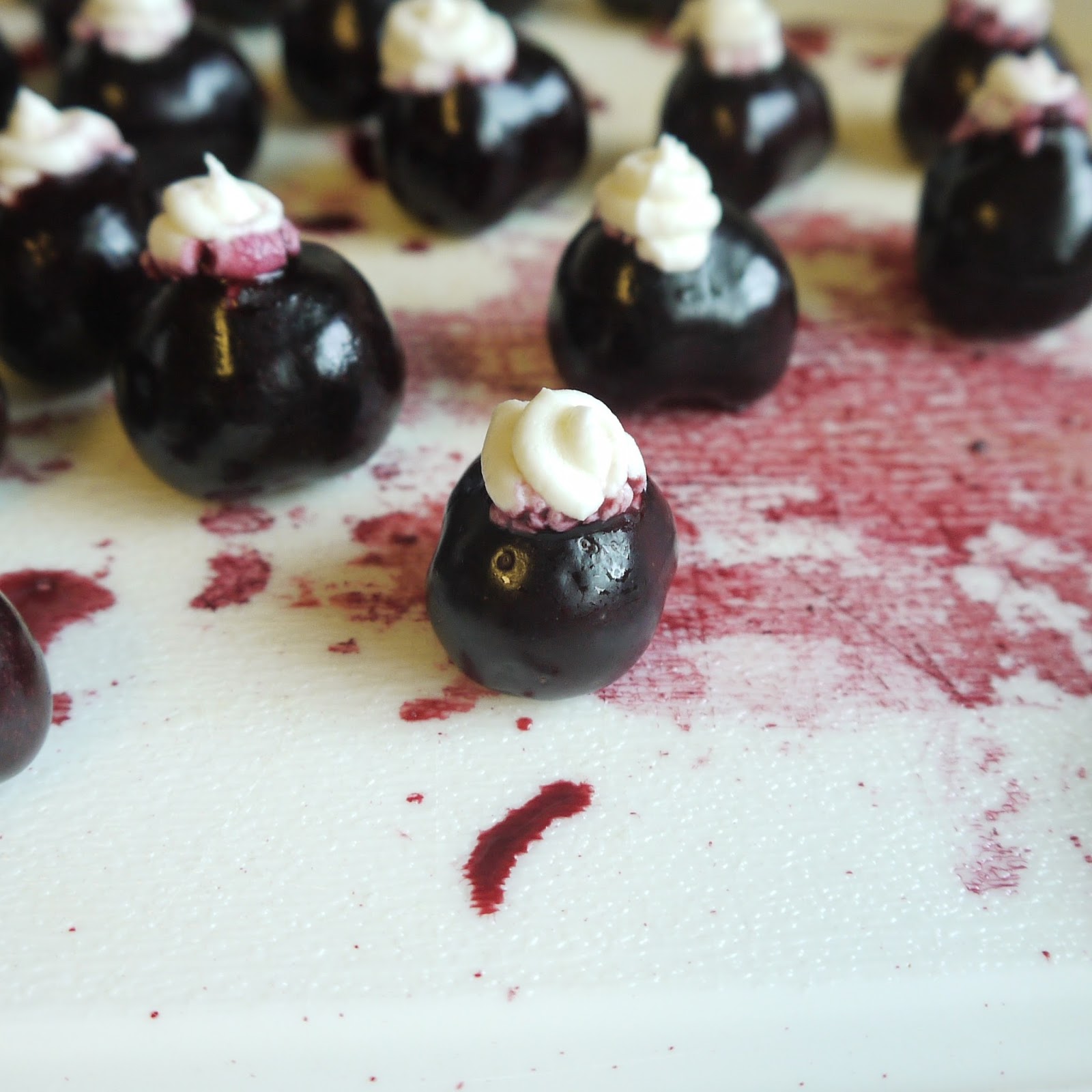 Being the Secret Ingredient: Goat-Cheese-Stuffed Cherries