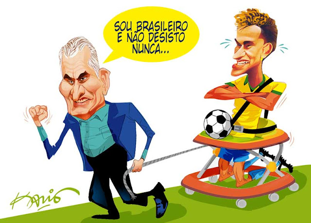 Charge: Futebol é muito simples: quem tem a bola ataca, quem não tem ...