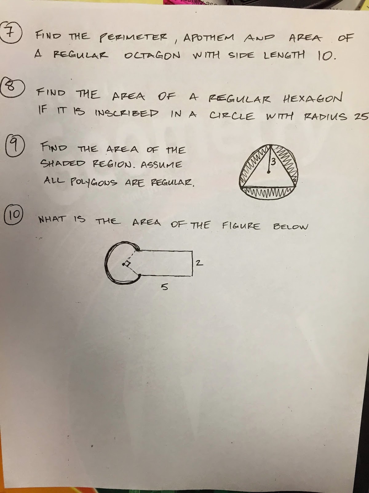 Honors Geometry - Vintage High School: Chapter 11 Practice Test