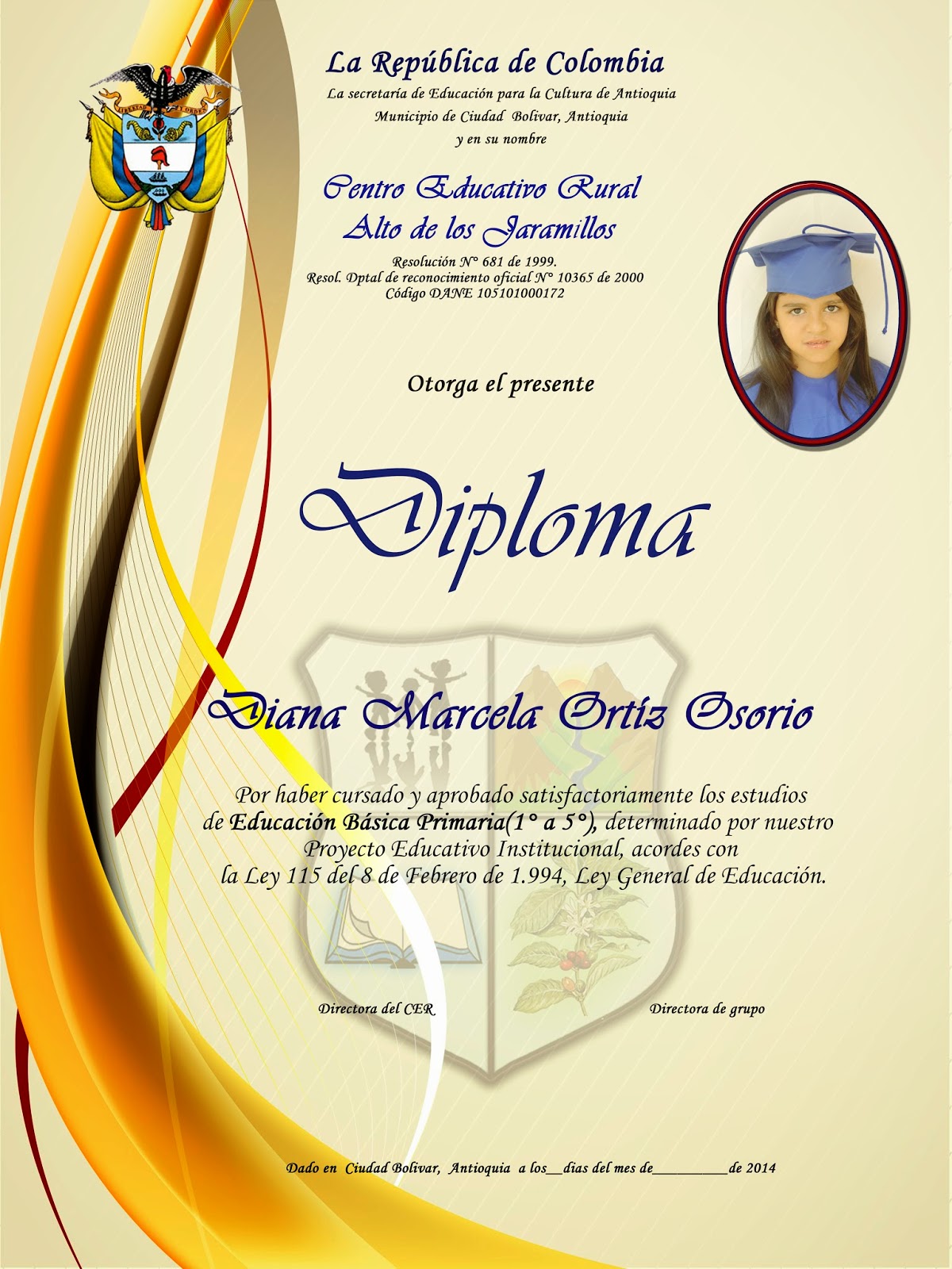 DIPLOMAS Y MOSAICOS ESCOLARES: NUEVOS DISEÑOS DIPLOMAS Y MOSAICOS 2014