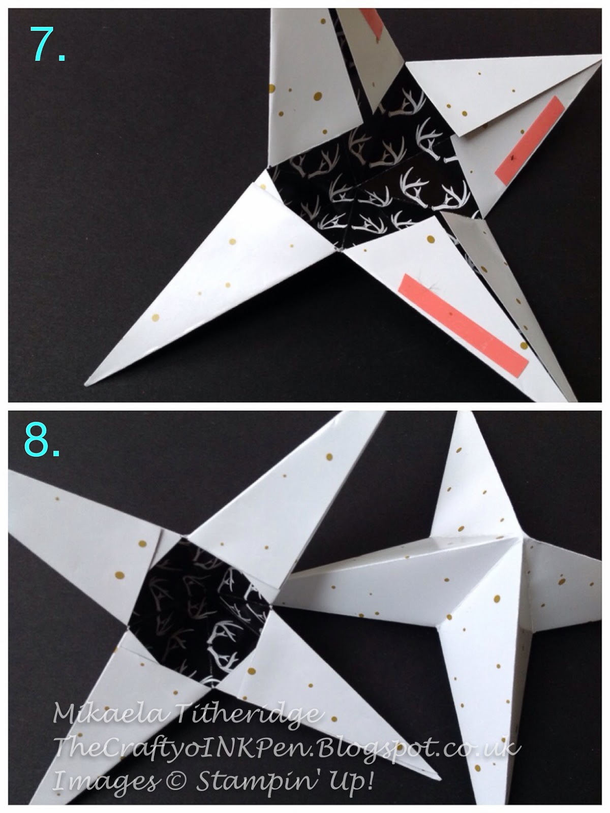 Winter Wonderland Paper Stars with Free Tutorial - The Crafty oINK Pen
