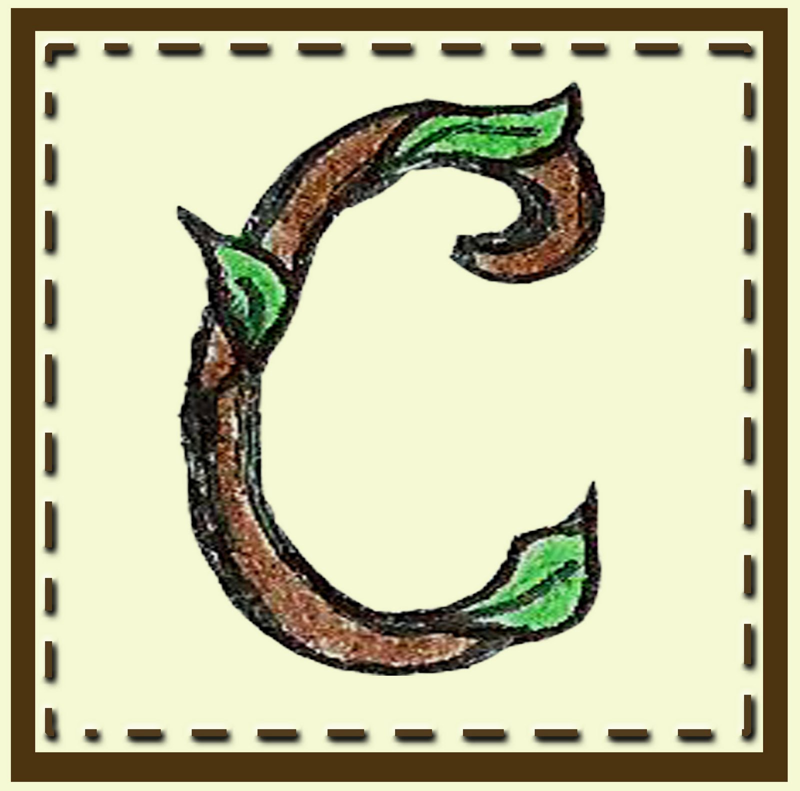 GRANNY ENCHANTED'S BLOG: "Twigs and Leaves" Free Scrapbook Alphabet ...