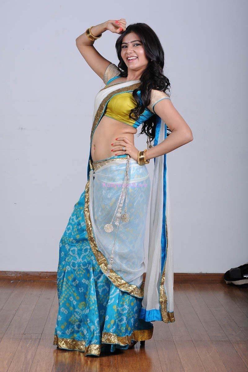Samantha Hot Hip Show In Saree Kollywoodlive