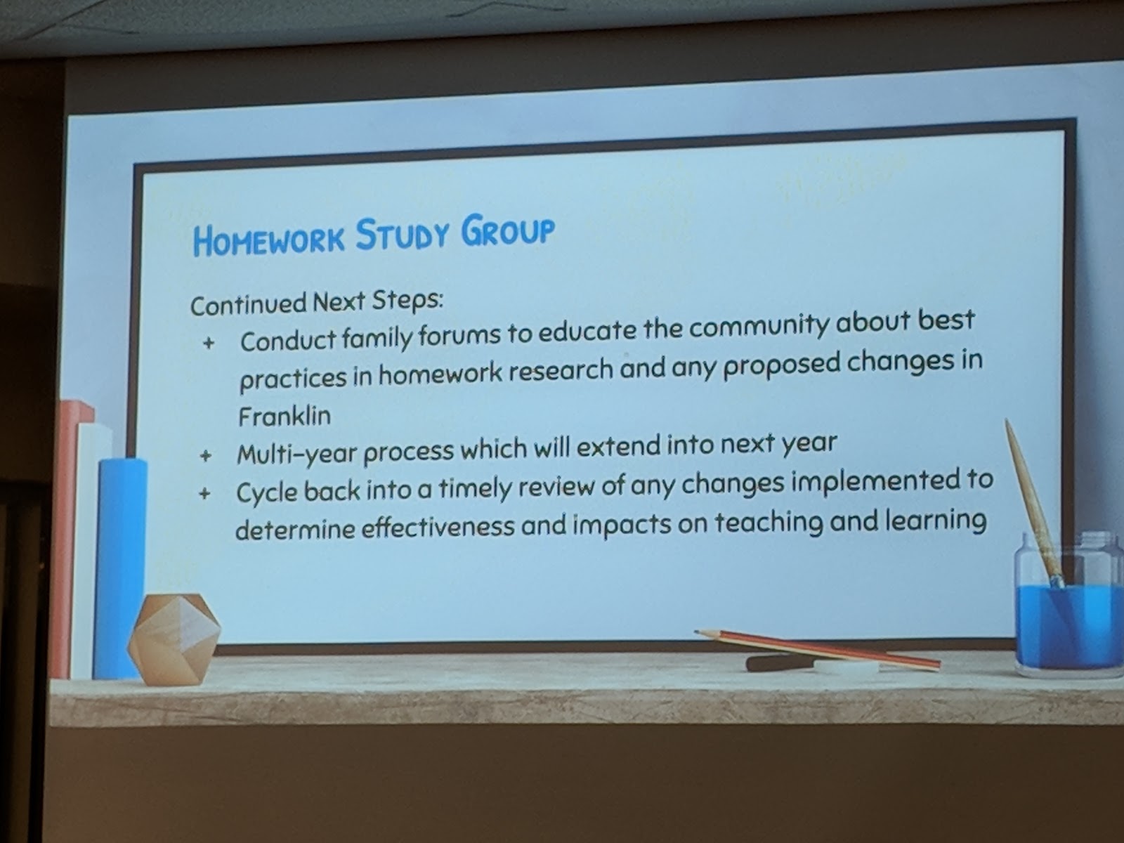 Franklin Matters: Live Reporting: Homework Update