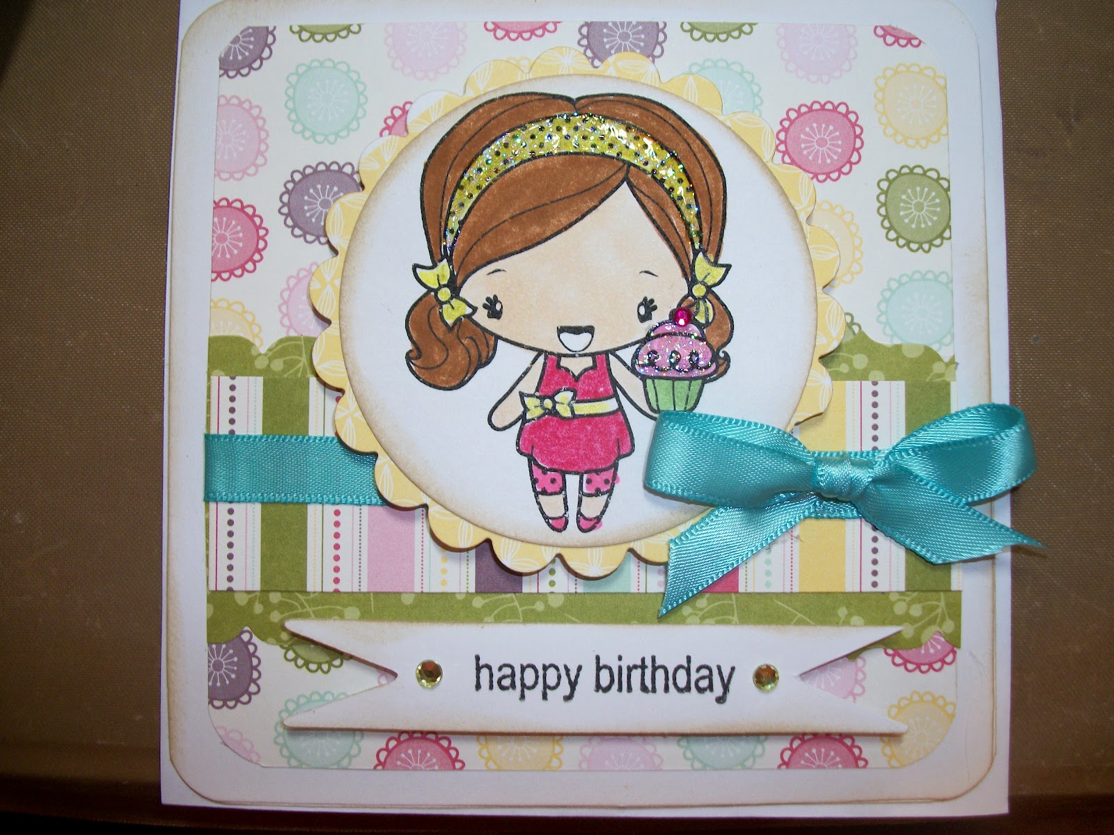 Greeting Farm Happy Birthday Anya with Cupcake