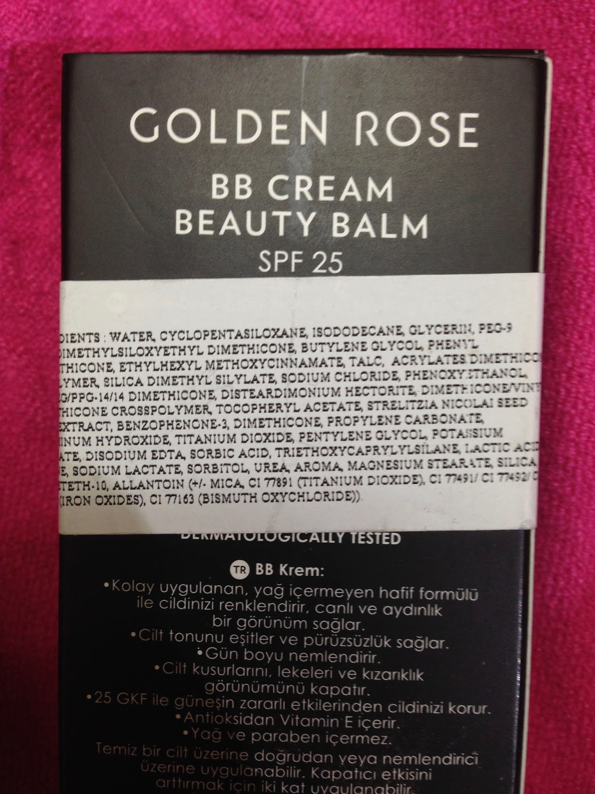 Golden Rose Cosmetics BB Cream Beauty Balm [The Color Wheel Gallery]
