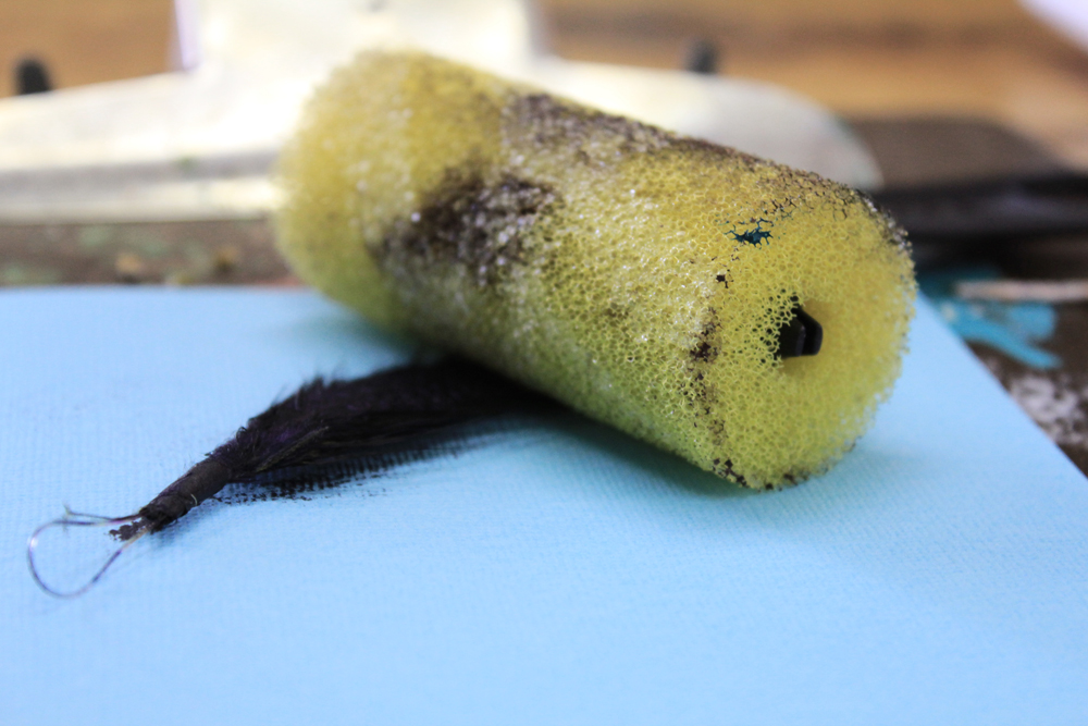 sassafras: feather printing :: diy