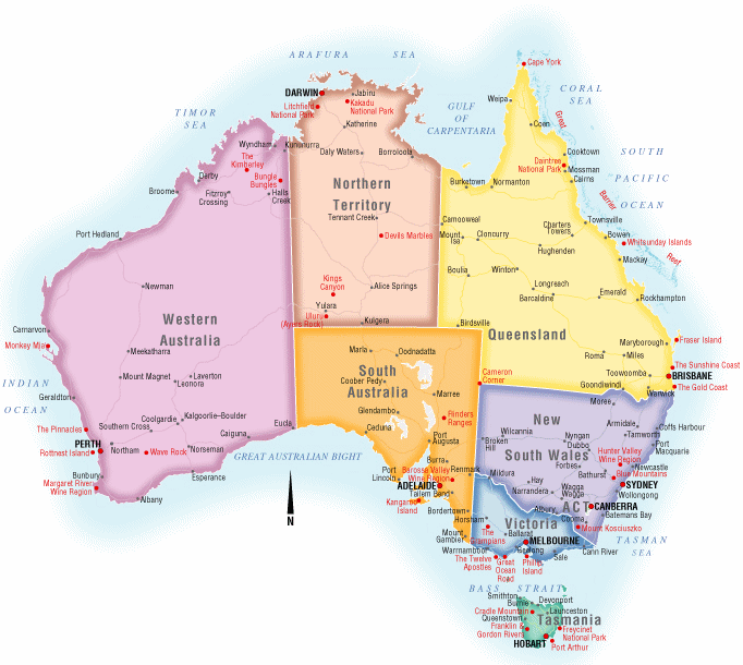 Austrália | Mapas da Austrália
